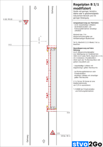 Gehwegsperrung nach Regelplan [RSA 21] – stvo2Go