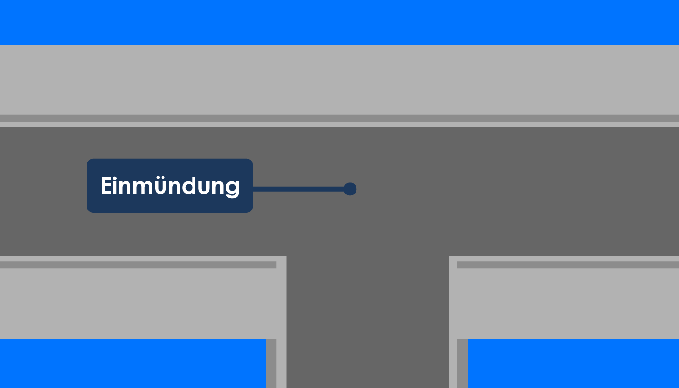 Vorfahrt an einer T-Einmündung