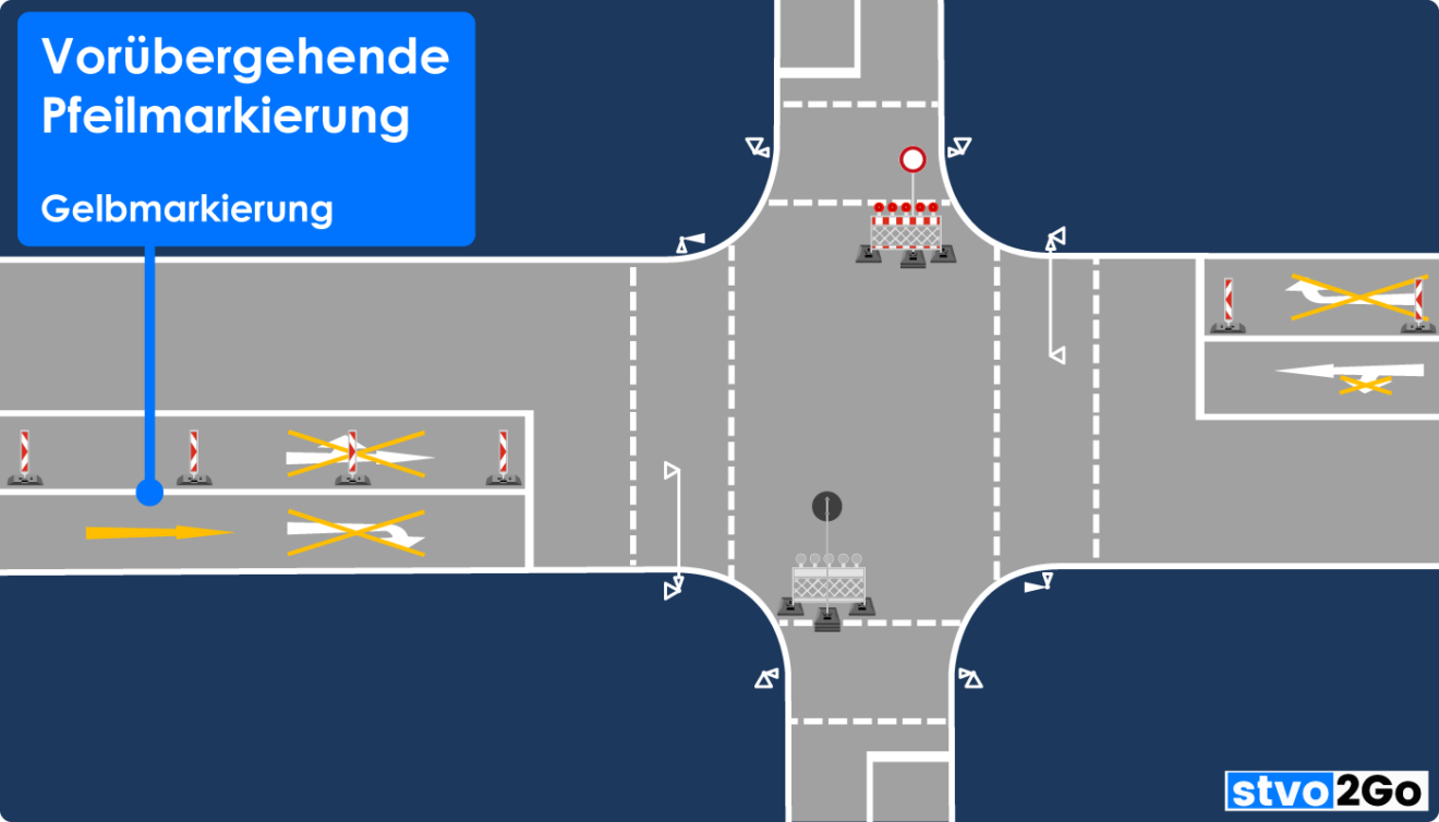 Gelbe Fahrbahnmarkierung nach StVO: Bedeutung erklärt – stvo2Go