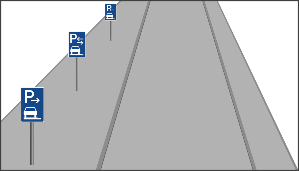 Zeichen 315: Vorgeschriebene Aufstellungsarten im Überblick – stvo2Go