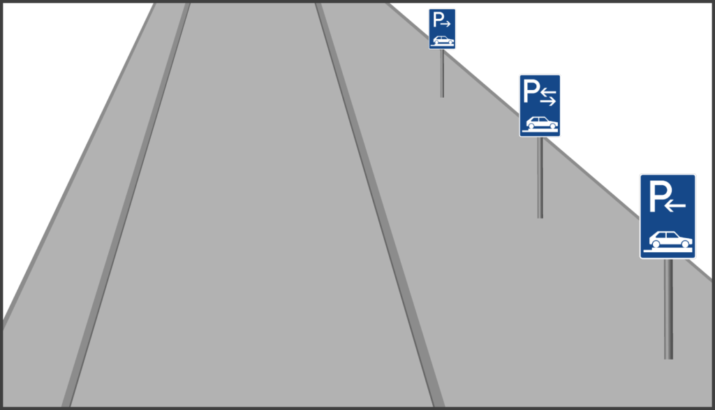Zeichen 315: Vorgeschriebene Aufstellungsarten im Überblick – stvo2Go