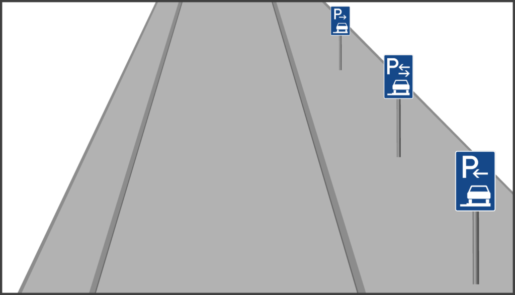 Zeichen 315: Vorgeschriebene Aufstellungsarten im Überblick – stvo2Go