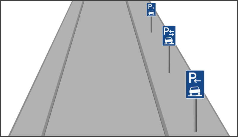 Zeichen 315: Vorgeschriebene Aufstellungsarten im Überblick – stvo2Go