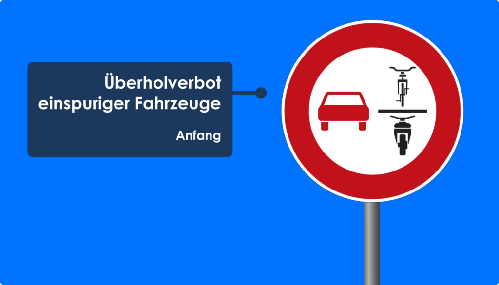 Verkehrszeichen Überholverbote Überblick: Pkw, Lkw & Fahrrad – stvo2Go