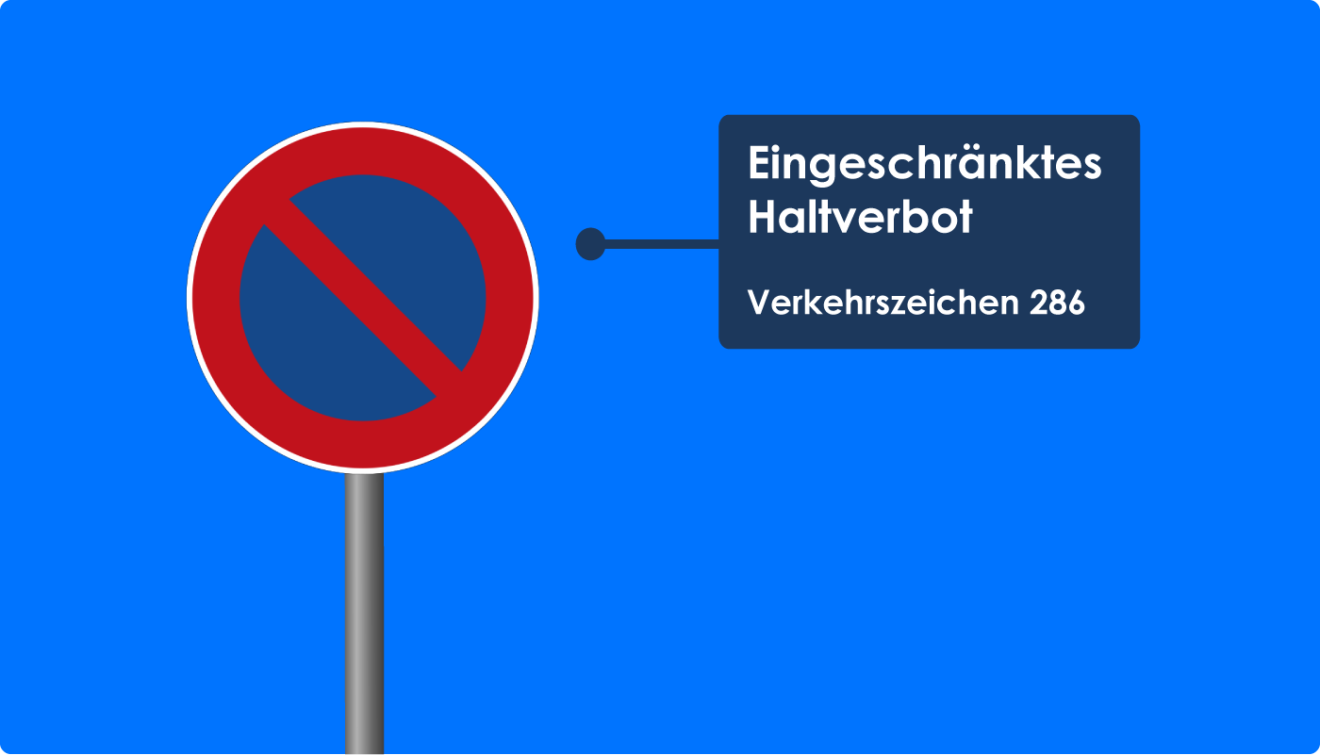 Eingeschränktes Haltverbot: Zeichen 286 [+Zusatzzeichen] – stvo2Go