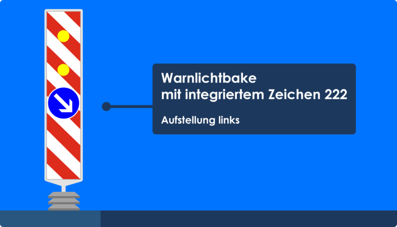 Leitbaken richtig aufstellen: Abmessungen, Abstand & mehr [RSA 21 & ASR A5.2 22] – stvo2Go