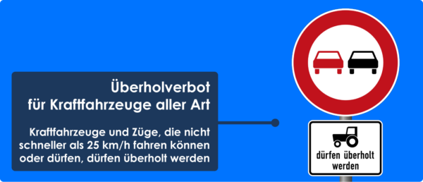 Faszinierend Zusatzzeichen 1049 Berholverbot Mit Zusatzschild Bilder