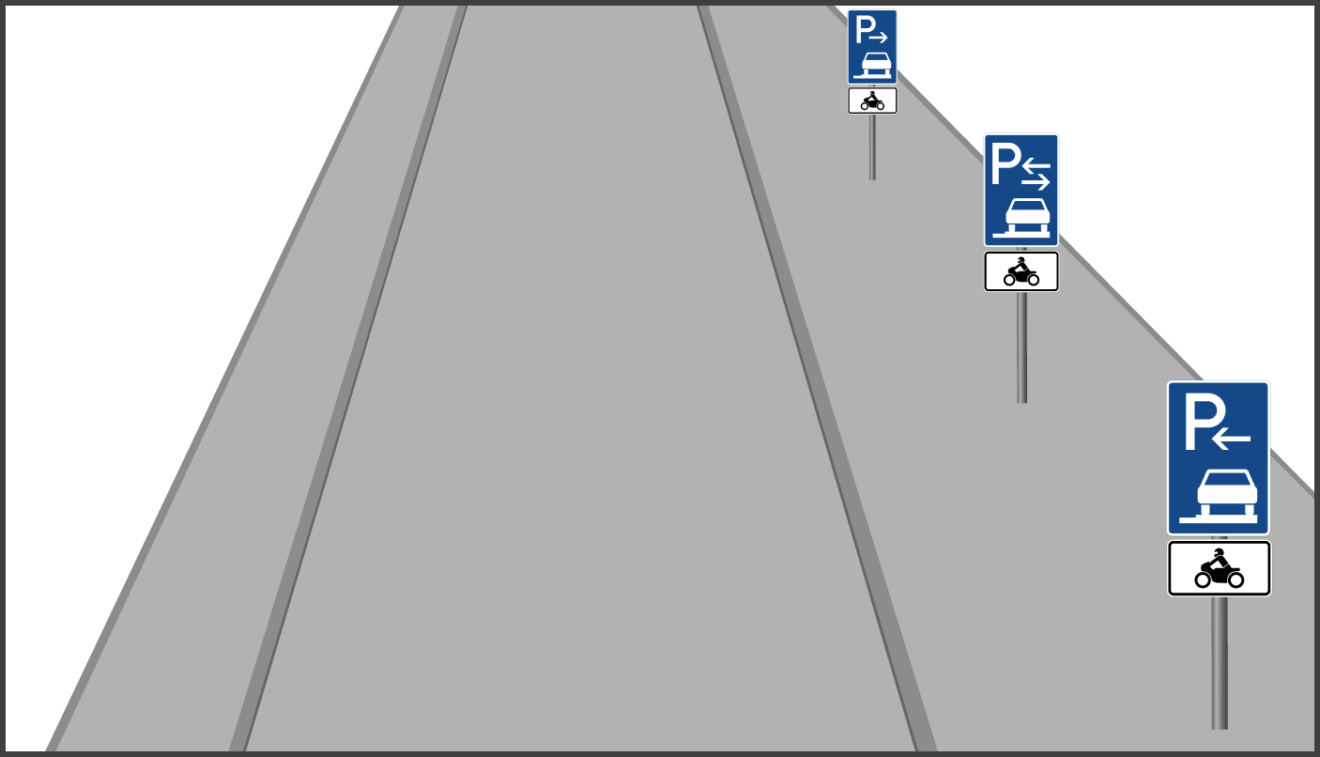 Zeichen 315: Parken auf Gehwegen mit Zusatzzeichen – stvo2Go